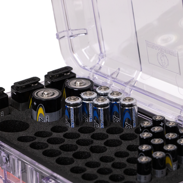 Evergreen AA / AAA Household Alkaline Battery Box - Lockable, Waterproof!