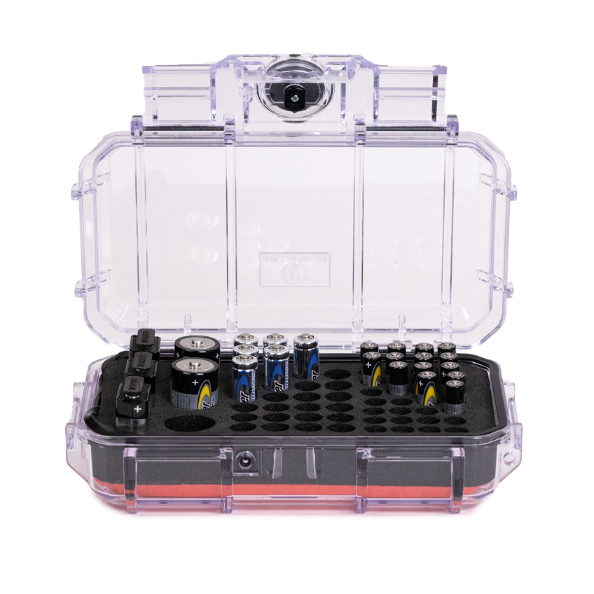 Evergreen AA / AAA Household Alkaline Battery Box - Lockable, Waterproof!