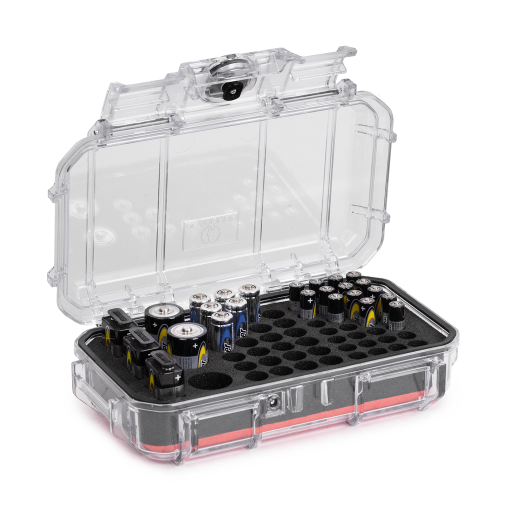 Evergreen AA / AAA Household Alkaline Battery Box - Lockable, Waterproof!